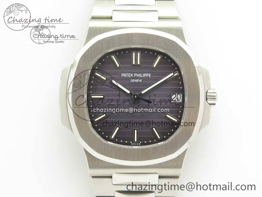 NEW RELEASE! Patek NAUTILUS 5711/1A PPF 1:1 BEST EDITION GRAY TEXTURED ...