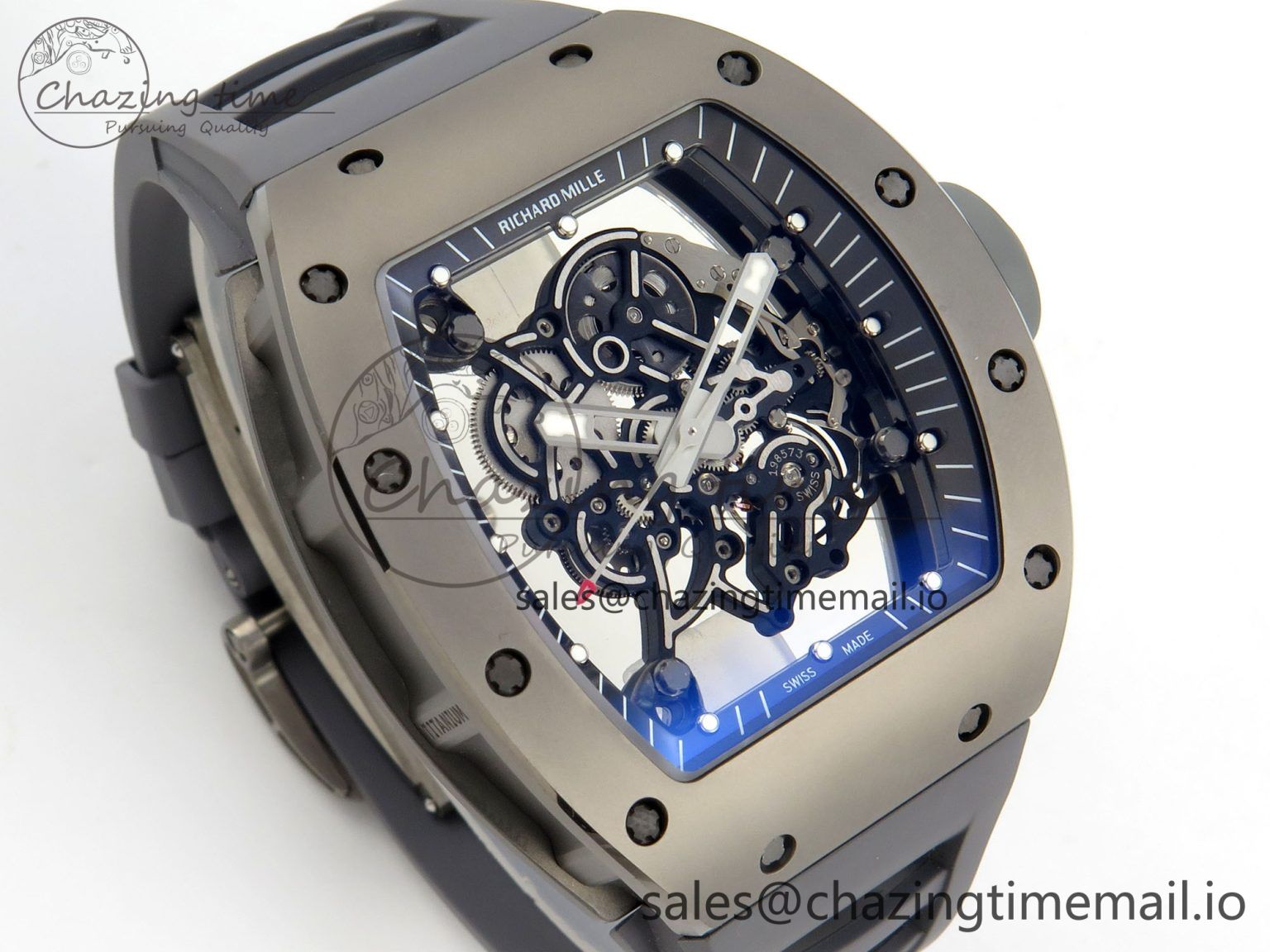 AVF RM055 Gray Cemira on Gray Rubber Strap Vaucher RMUL2 Free Sprung ...