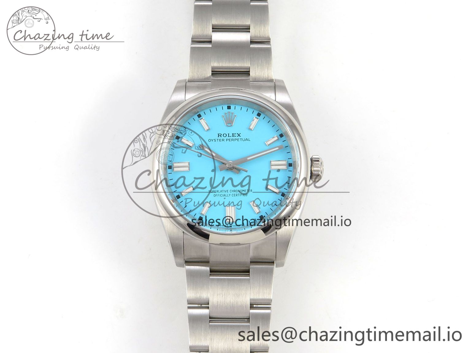 Oyster Perpetual 124300 41mm 904L SS VF 1:1 Best Edition Tiffany Blue ...