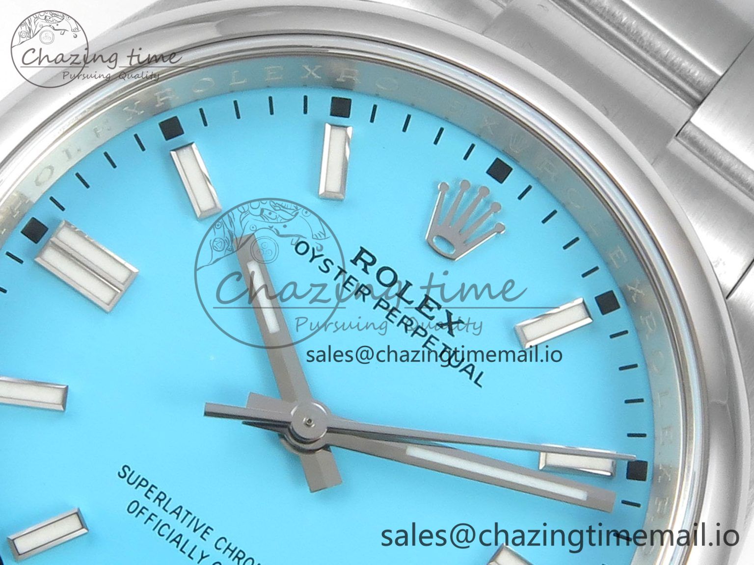 Oyster Perpetual 124300 41mm 904L SS VF 1:1 Best Edition Tiffany Blue ...